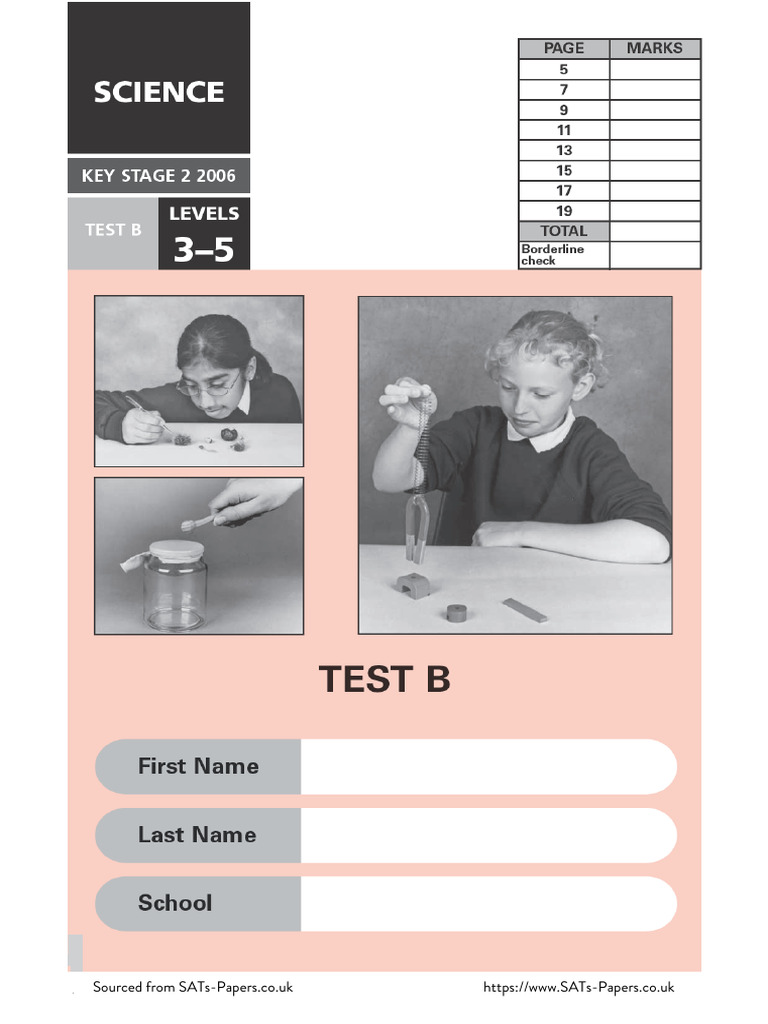 Key Stage 2 SATs Test Resources | PDF