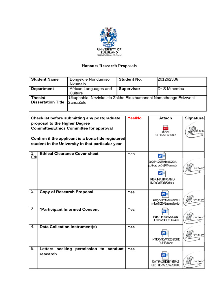 (2025) Honours Reseach Proposal | PDF