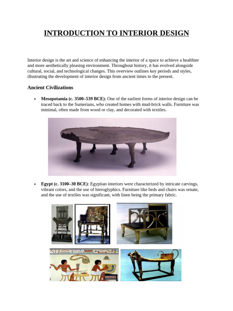 History of Interior Design | PDF | Furniture | Baroque