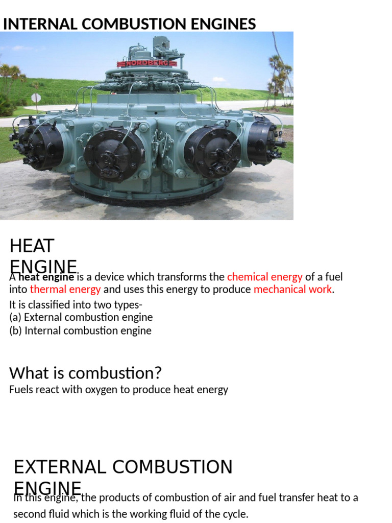 Lecture 02. Internal Combustion Engines | PDF | Internal Combustion Engine | Piston