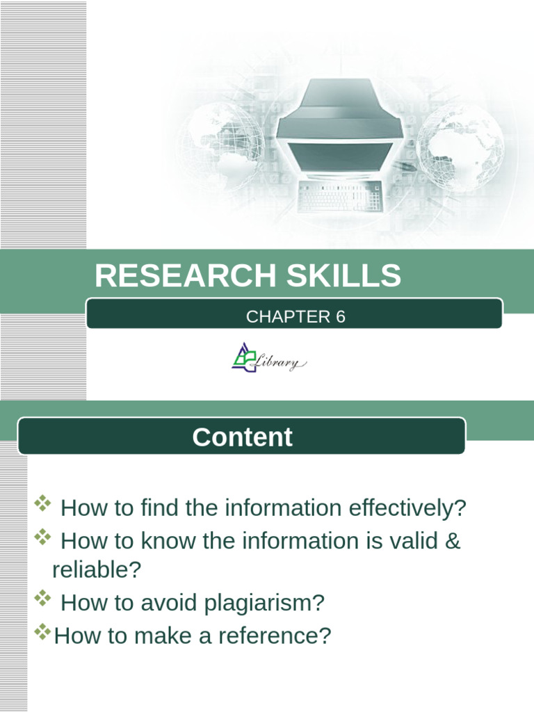 Research Skills (1) | PDF