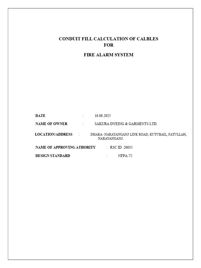 Conduit Fill Calculation. | PDF