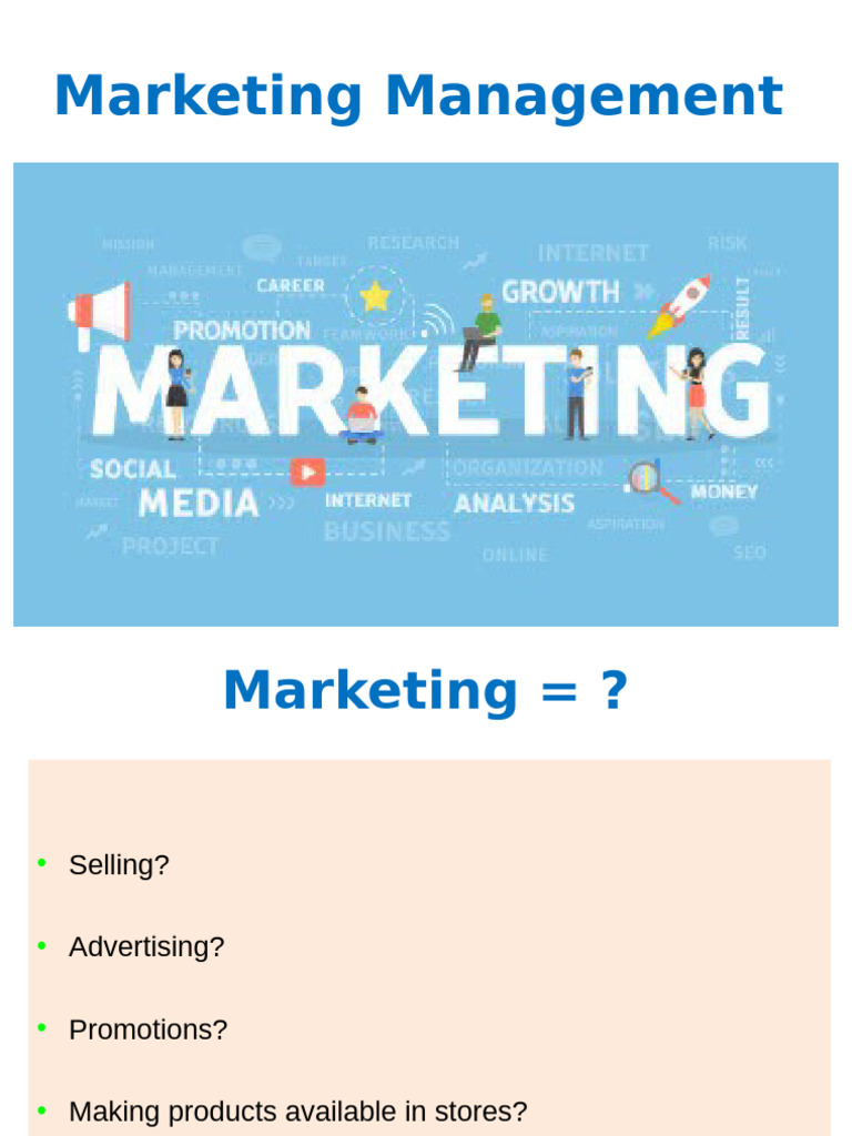 Understanding Marketing Management Concepts | PDF | Marketing | Pricing