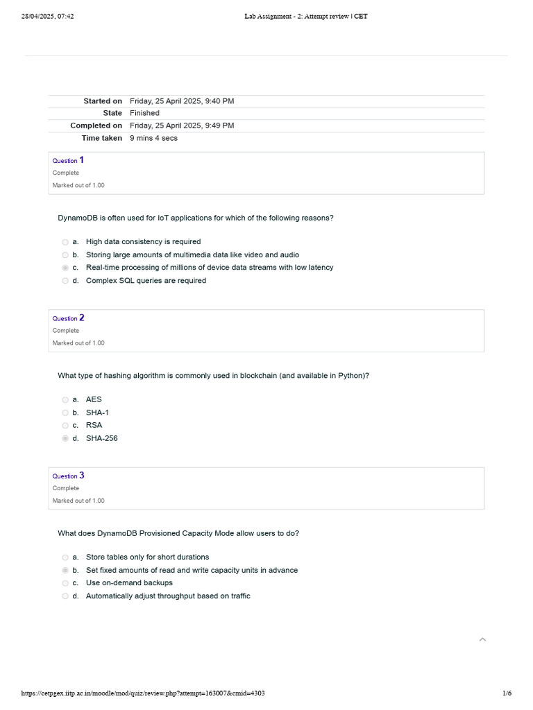 Lab Assignment - 2 - Attempt Review - CET | PDF | Data | Information ...