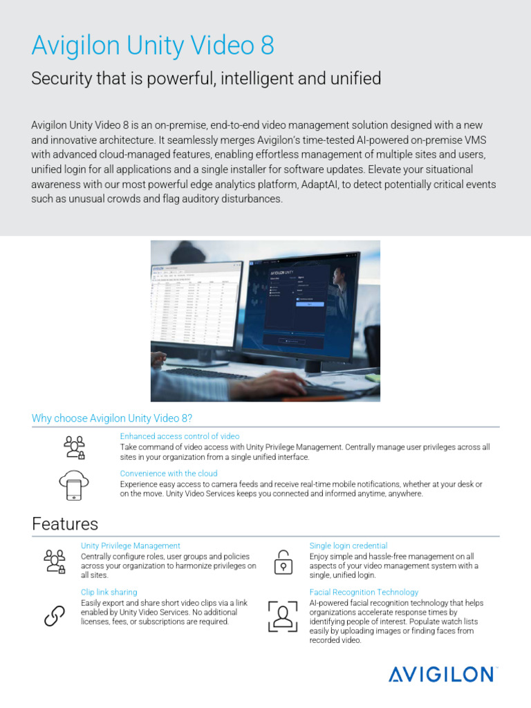 Avigilon Unity Video Datasheet en | PDF | Graphics Processing Unit | 64 ...
