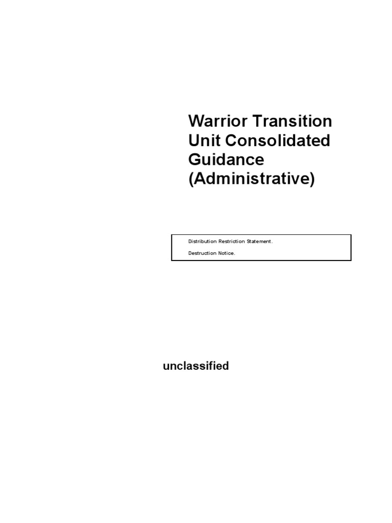 WTU Consolidated Guidance Administrative | PDF | United States Army ...