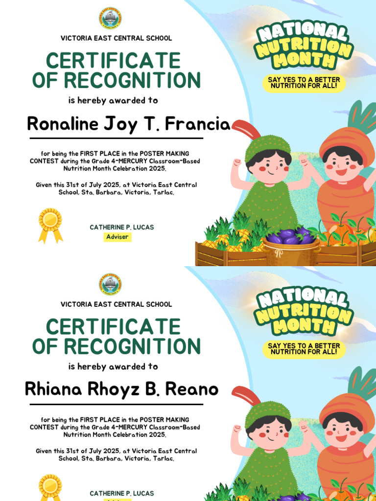 2025 Nutrition Month Poster Contest Winners | PDF