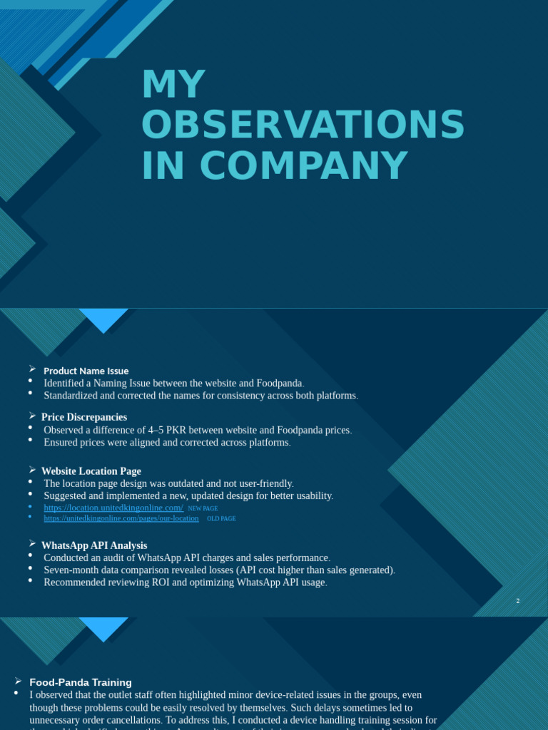 Observations in The Company | PDF | Usability | Computing