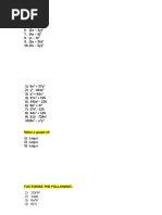 Grade 10 Algebra Revision Guide | PDF | Factorization | Algebra