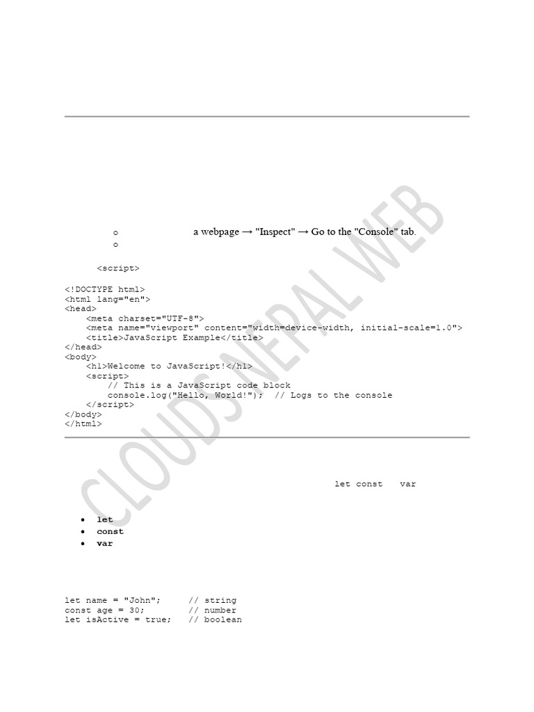 Introuction To Javascript | PDF | Document Object Model | Java Script
