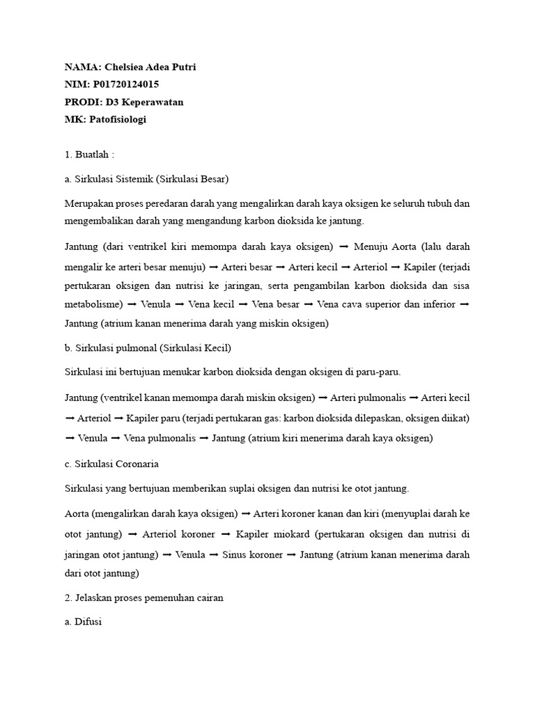 Patofisiologi - Chelsiea Adea | PDF