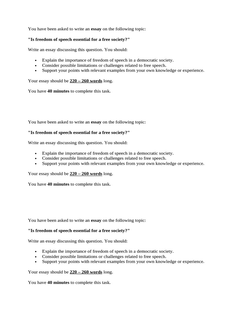Freedom of Speech Writing | PDF