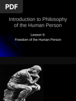 Lesson 5: Freedom of The Human Person: 5.1 Realize That "All Actions ...
