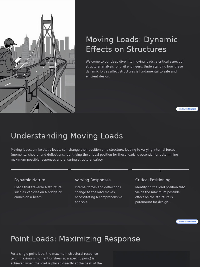 Analyzing Moving Loads in Structures | PDF | Bridge | Beam (Structure)