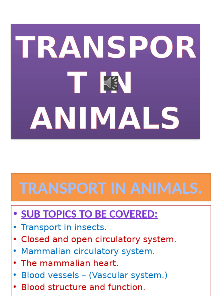 Biology Crystal Super Notes f2 Transport in Animals - Power Point Notes ...