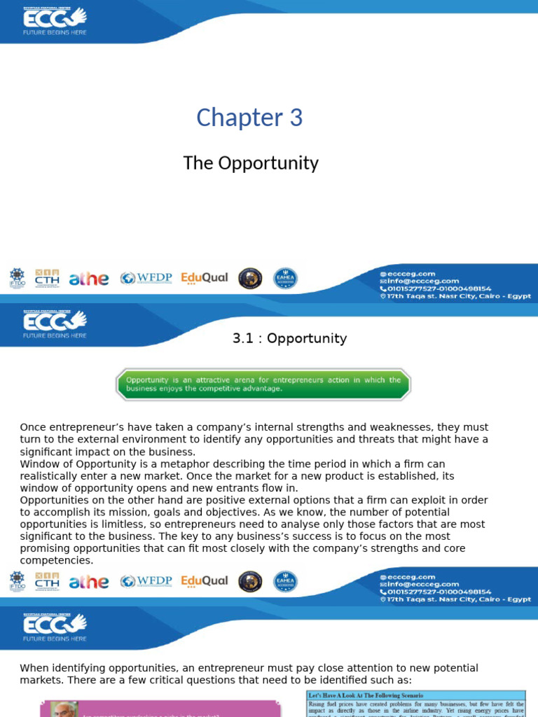 Identifying and Creating Business Opportunities | PDF ...