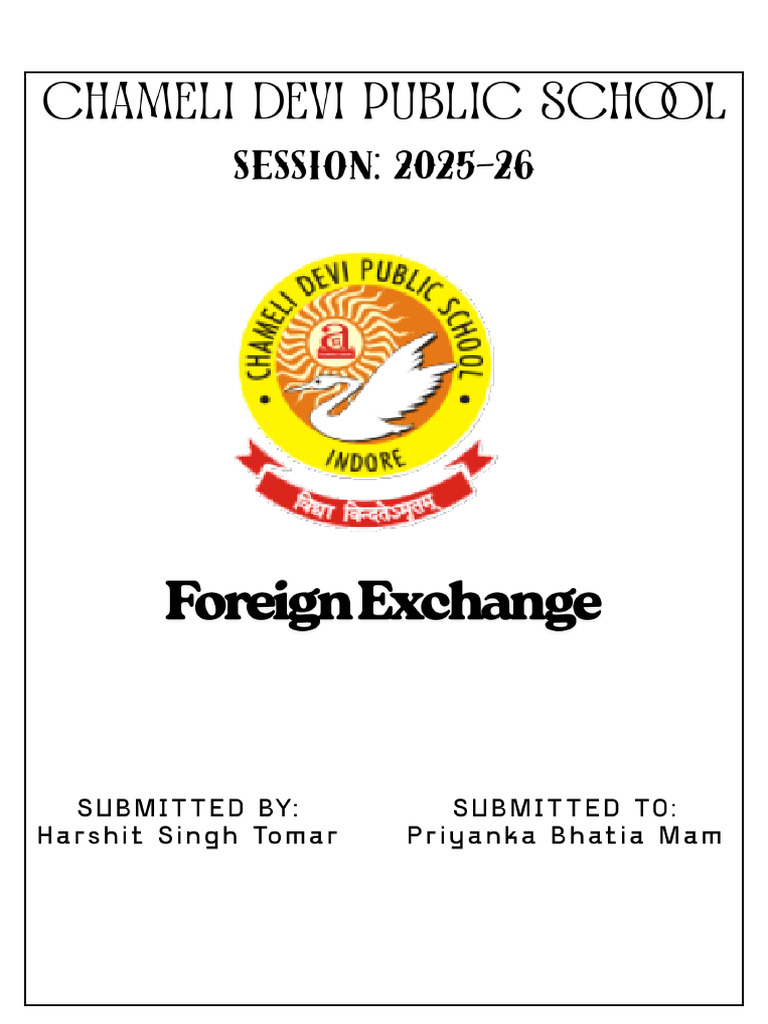 Class 12 Foreign Exchange Project Report | PDF | Foreign Exchange ...