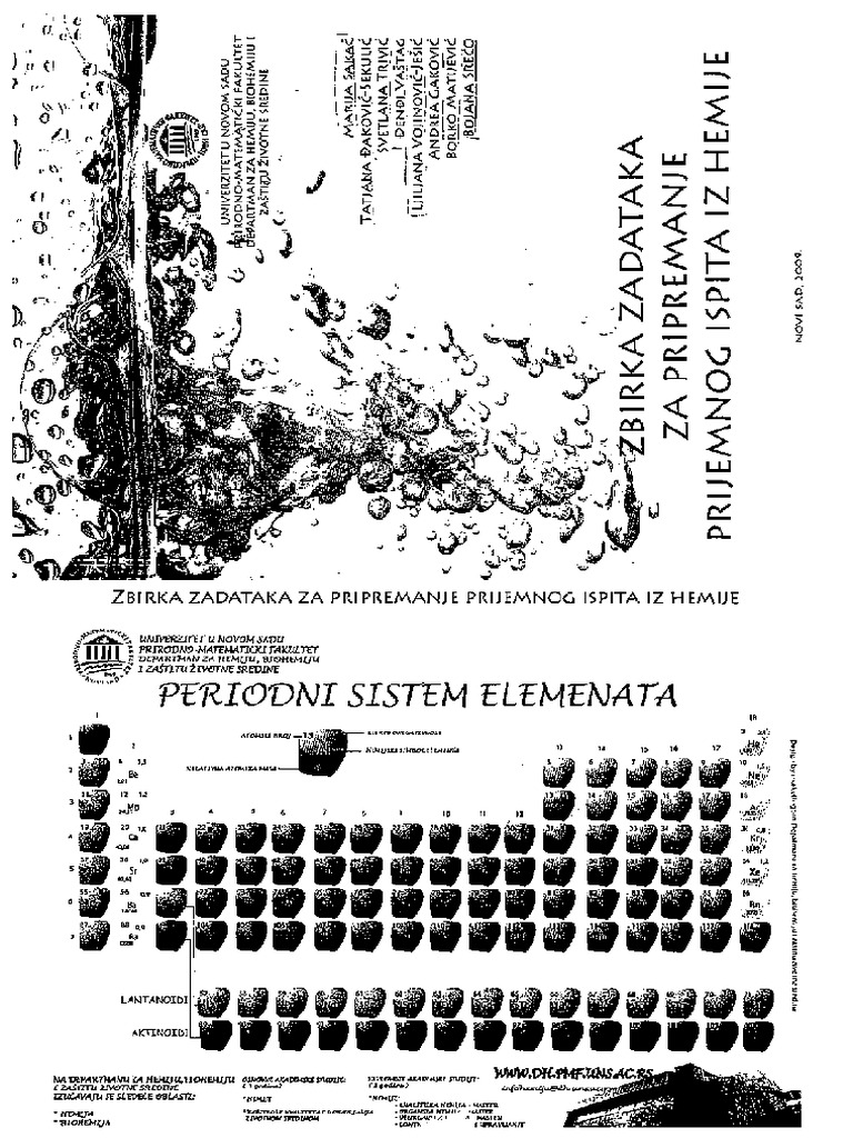 Zbirka Iz Hemije Za Prijemni Ispit | PDF