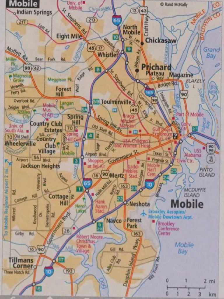 Mobile & Montgomery AL Road Map | PDF