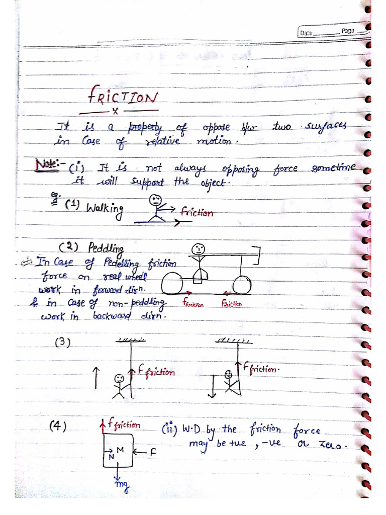 Friction Notes of PMP Sir Lec | PDF