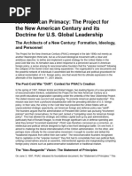 PNAC: Influence and Controversies Report | PDF
