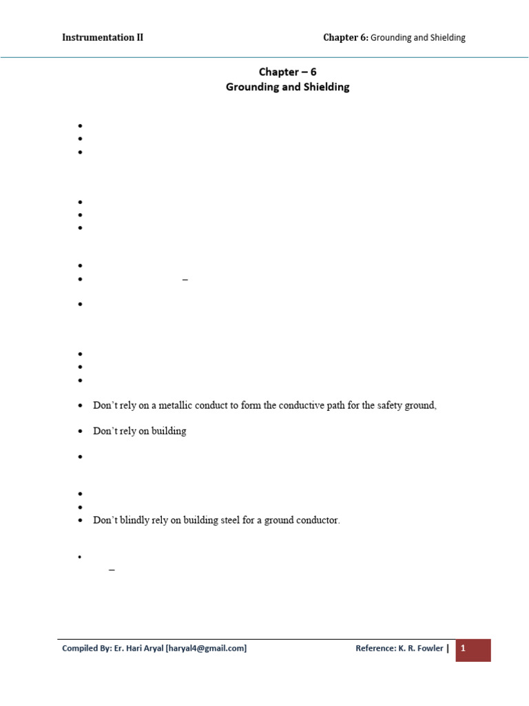 Chapter 6 - Grounding and Shielding | PDF | Inductance ...