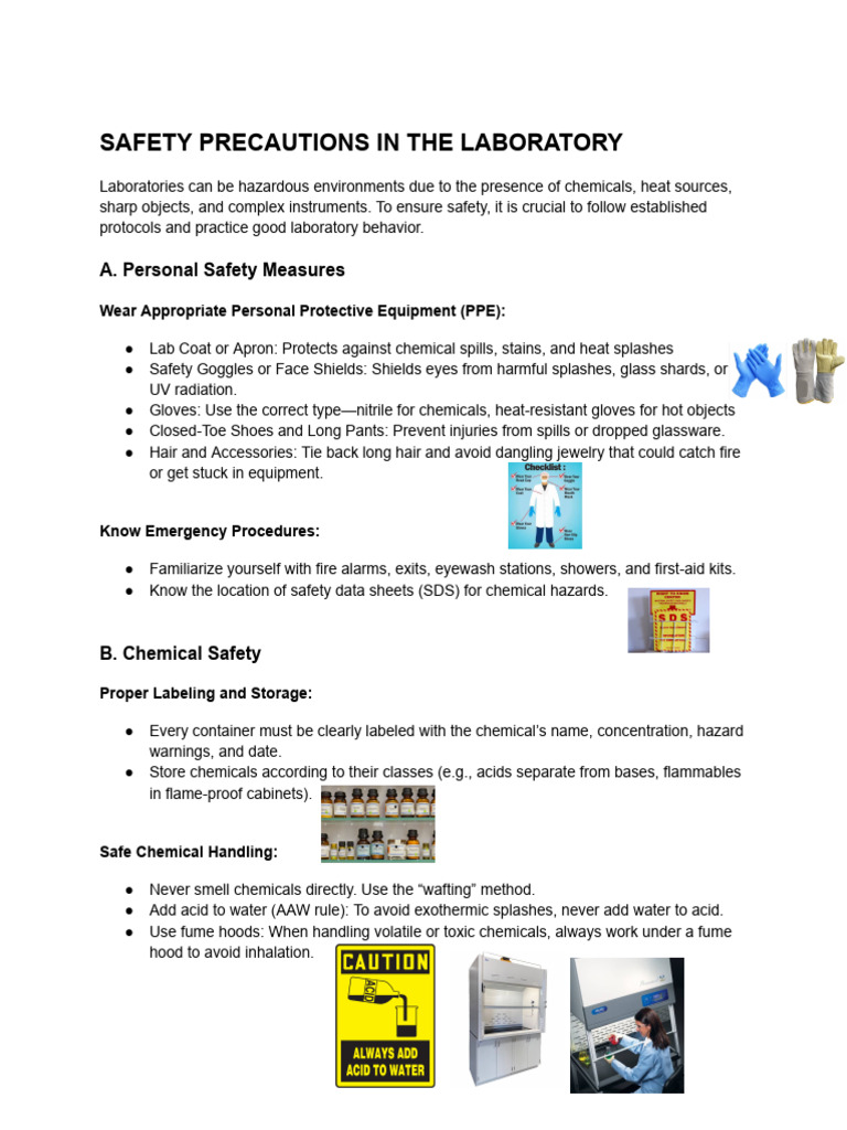 Laboratory Safety and Equipment Guide | PDF | Laboratories