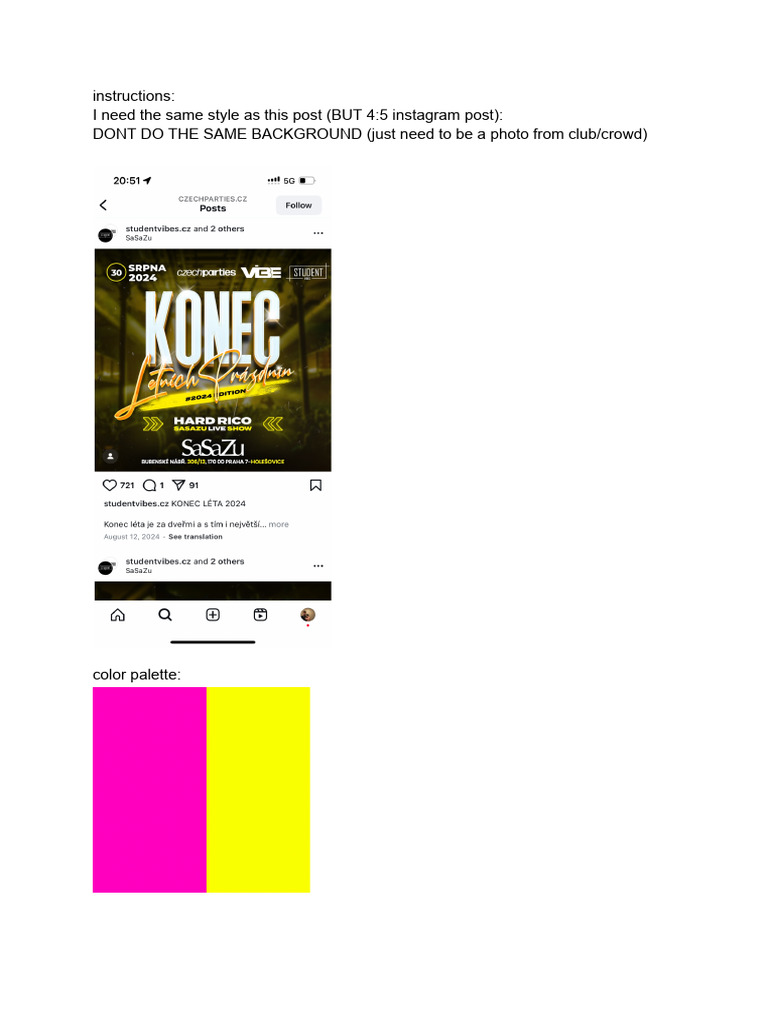 Instagram Post Design Instructions | PDF
