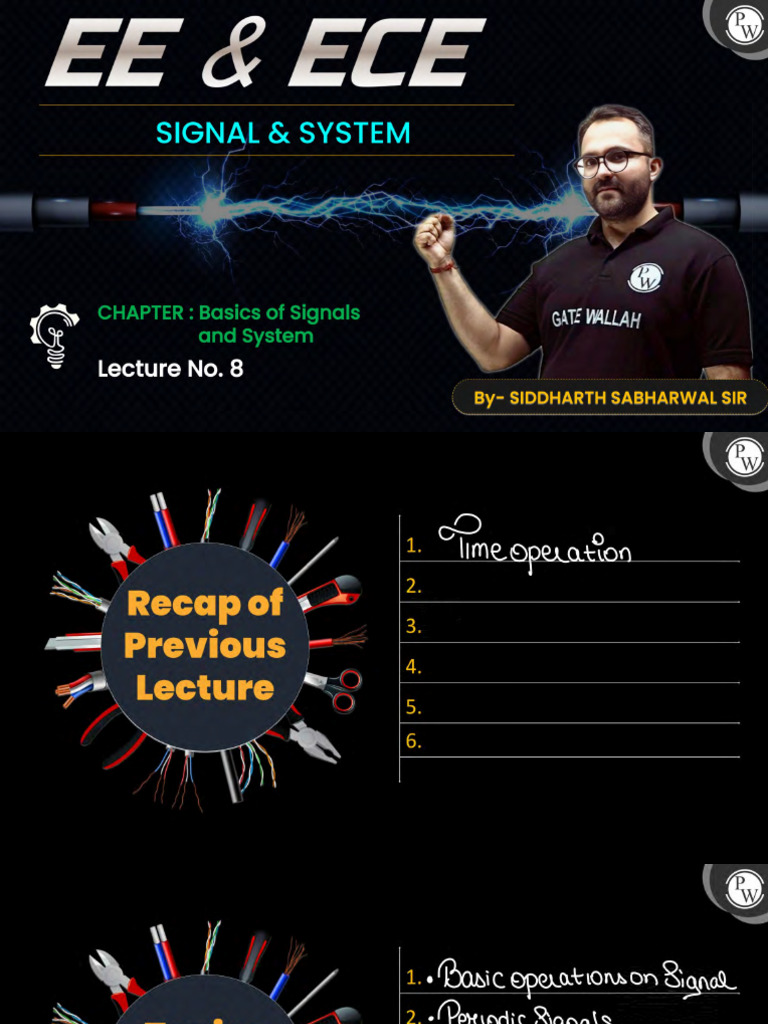 Basics of Signals and Systems 08 Class Notes | PDF