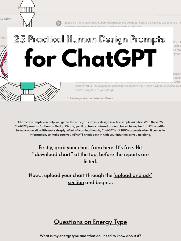 25 ChatGPT Prompts for Human Design | PDF | Human Communication | Learning