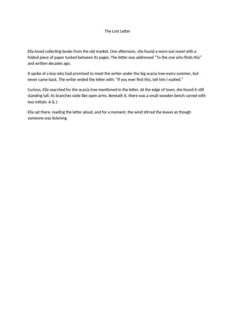 The Lost Letter-WPS Office | PDF