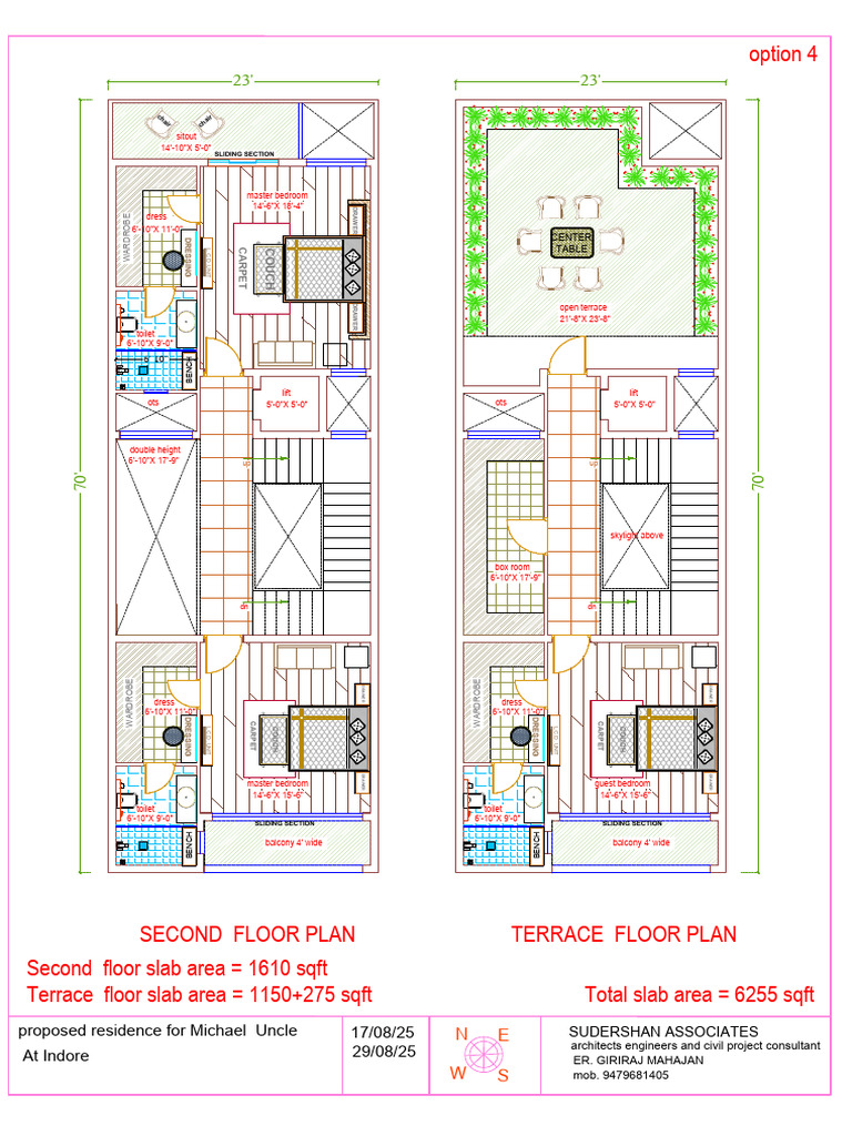 Second Floor and Terrace Plan Layout | PDF | Bedroom | Furniture