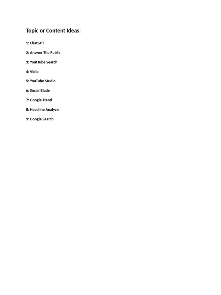 Content Ideas | PDF