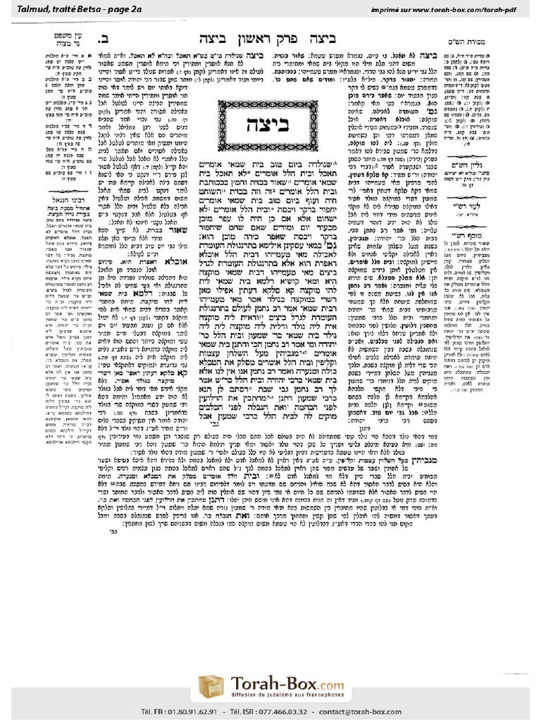 Talmud Betsa 2a | PDF