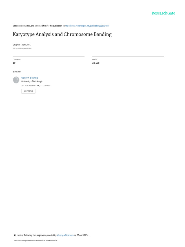 Karyotype Analysis Techniques | PDF | Karyotype | Chromosome