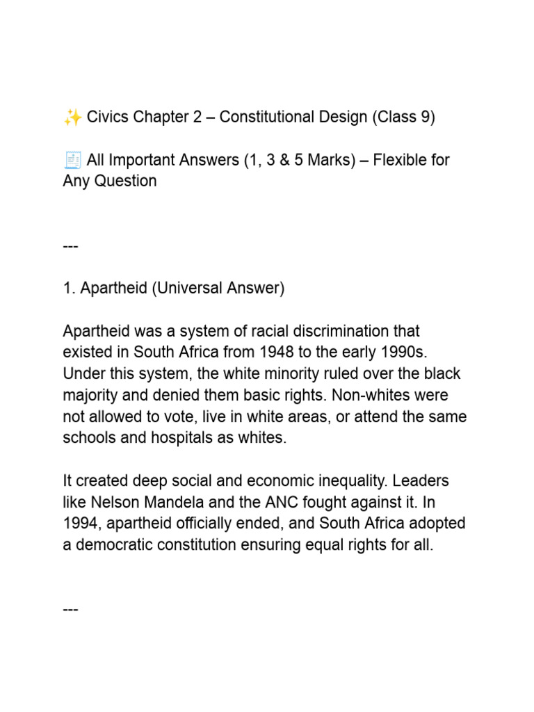 Constitutional Design: Key Concepts Explained | PDF | Justice | Crime ...
