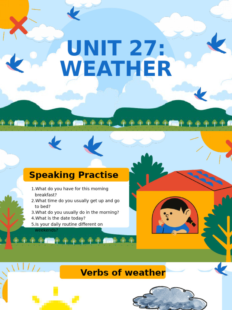 Blue and Green Illustrated Weather Presentation | PDF | Natural ...