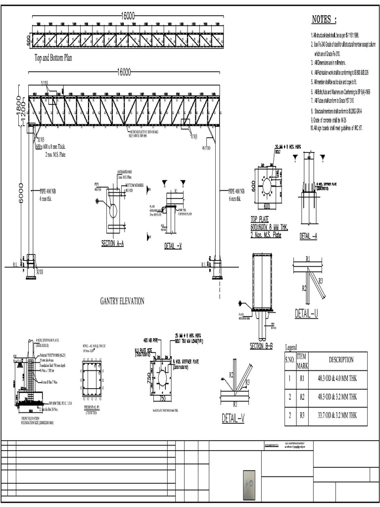 16 MTR Overhead Gantry-Model | PDF