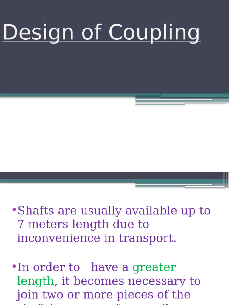 Coupling Design for Shaft Connections | PDF | Mechanical Engineering ...