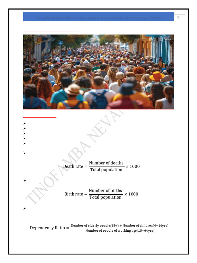 Population Studies and Data Collection | PDF | Developing Country ...