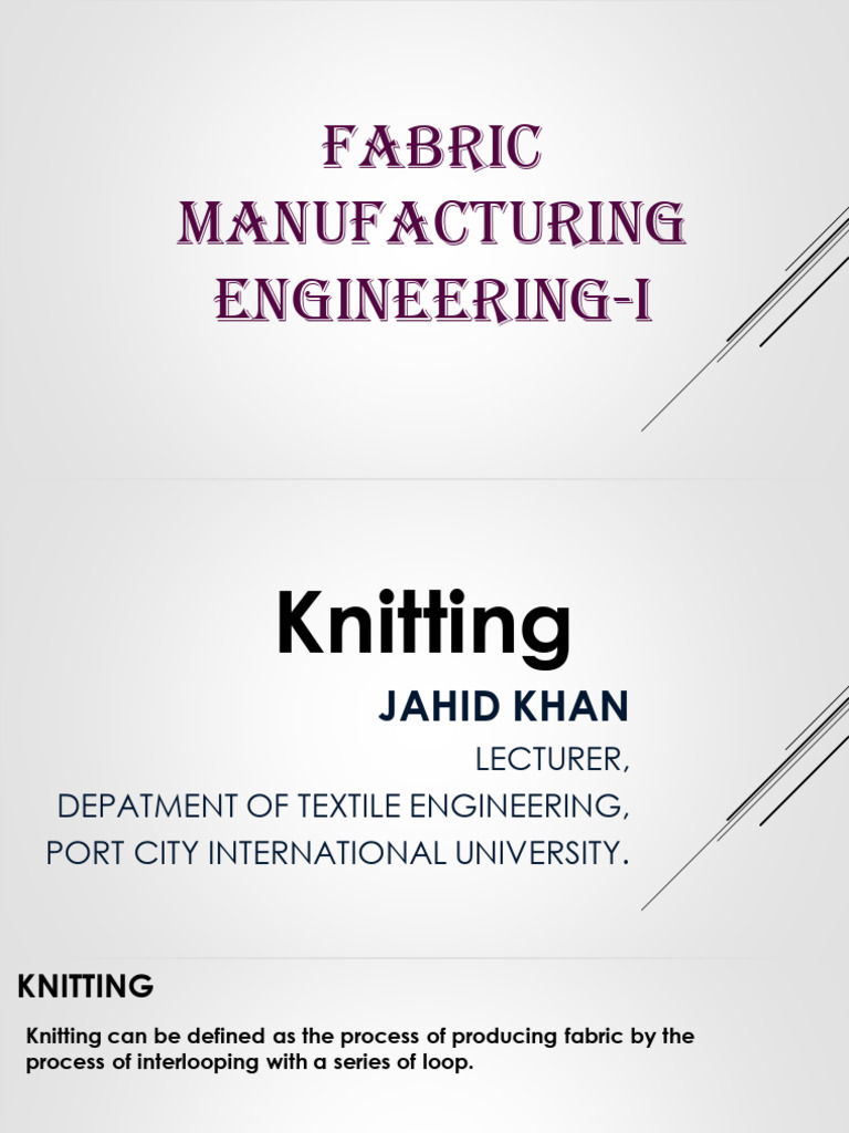 Circular Knit Fabric Overview | PDF | Knitting | Textiles