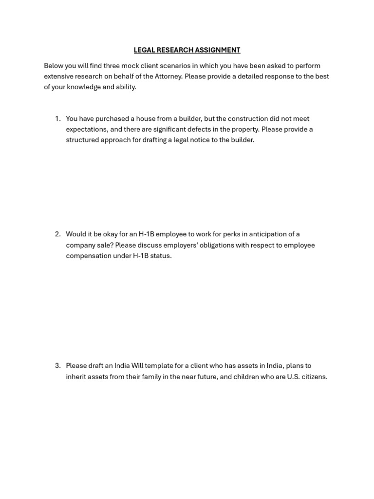 Mock Client Scenarios | PDF