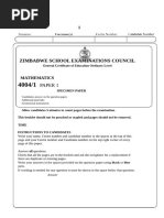 ZIMSEC June 2025 Maths Paper 2 Answers | PDF | Qualifications ...