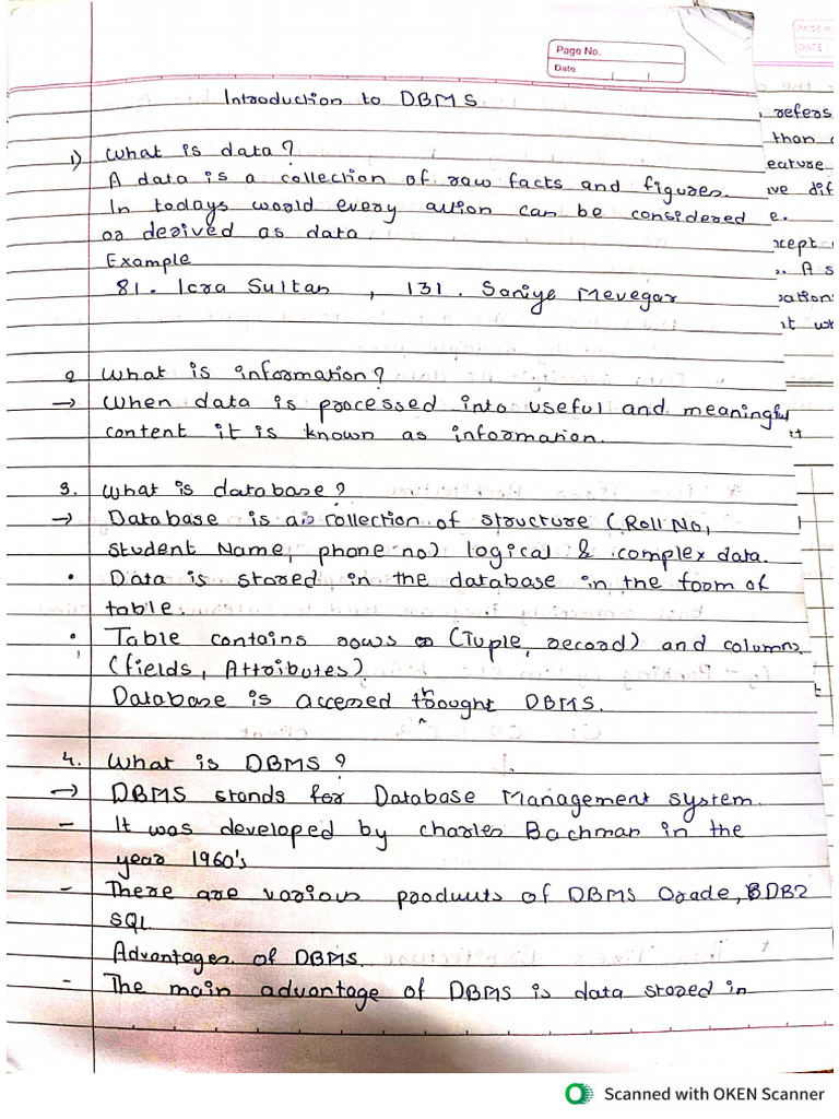 DBMS Notes | PDF