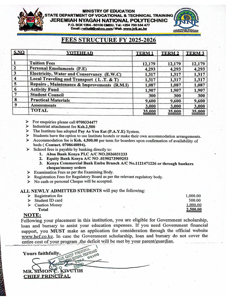 New Fees Structure | PDF