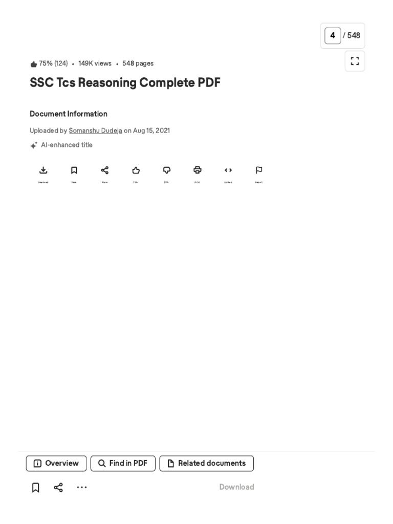 SSC Tcs Reasoning Complete PDF - PDF - Area | PDF | Scribd