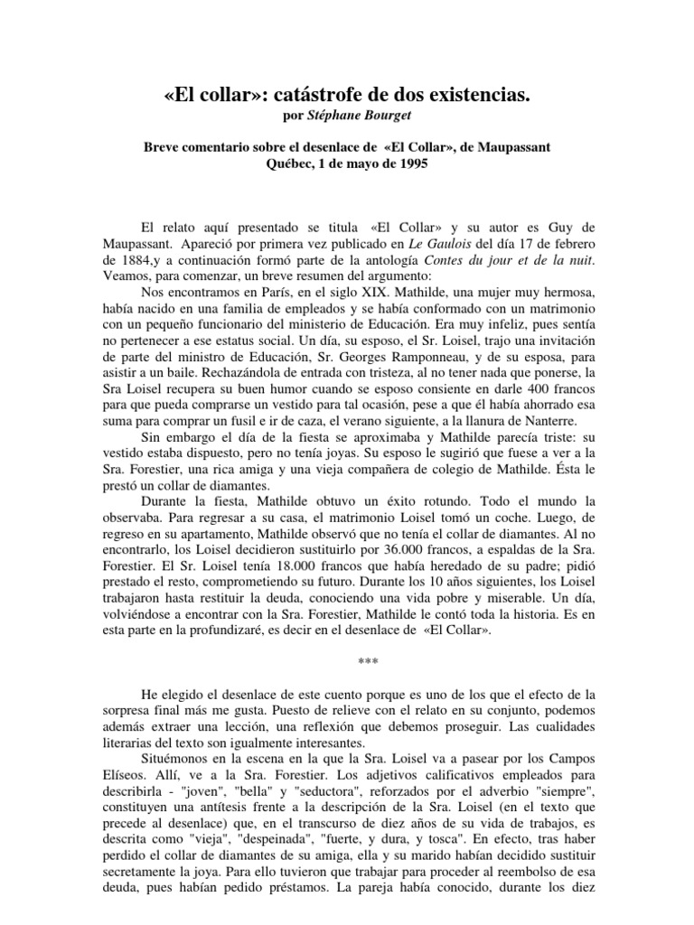 El Collar | PDF | Novela negra, policíaca y suspenso | Poesía