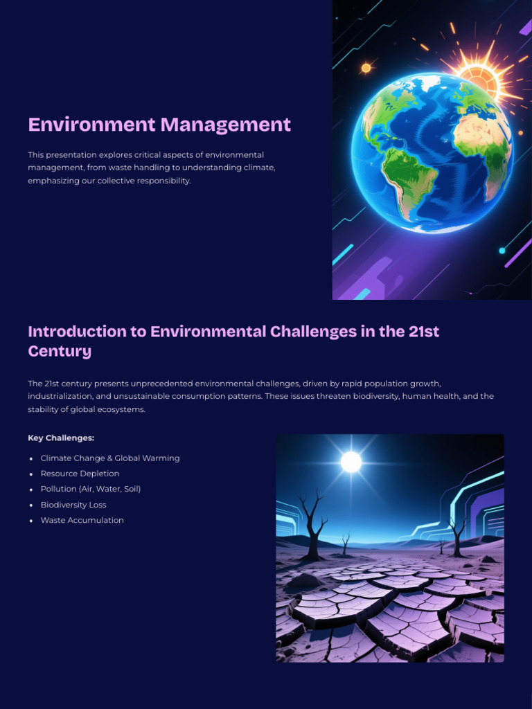 Environmental Management Strategies Explained | PDF | Waste | Weather