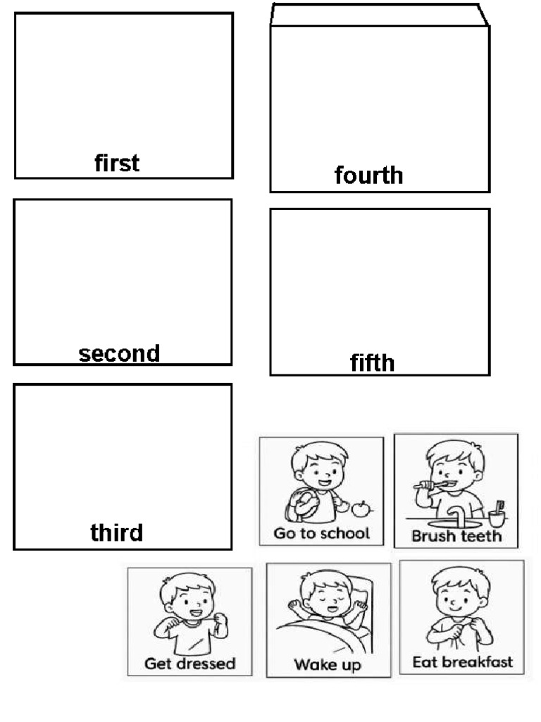 Sequence My Daily Routine Ordinal Numbers | PDF