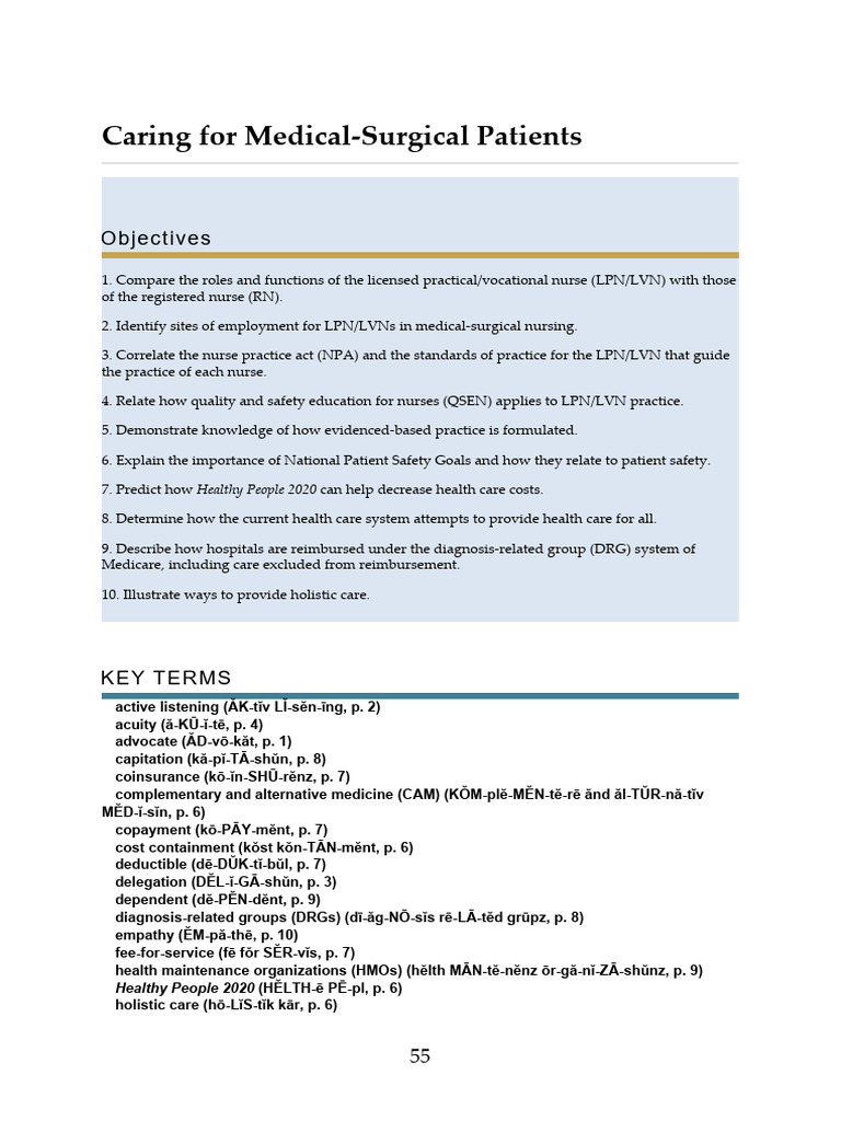 Medical-Surgical Nursing Care Guide | PDF